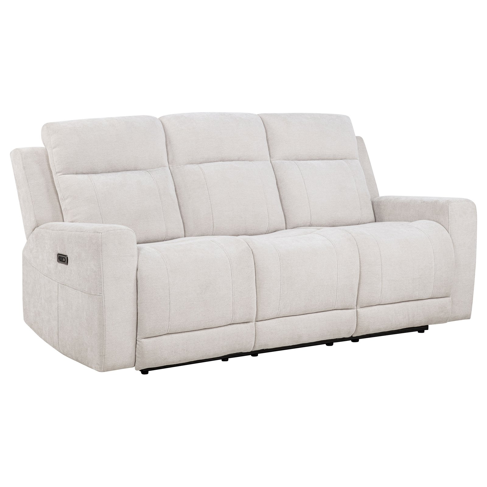 Kennett 3-piece Chenille Power Reclining Sofa Set Ivory – Royal Home Center